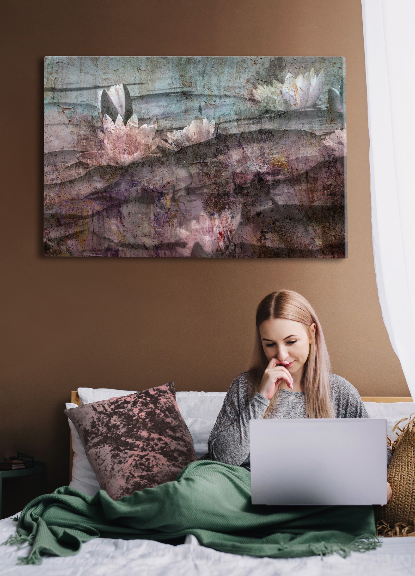 Obrazy - na płótnie canvas, do salonu, do sypialni, kwiaty, abstrakcja